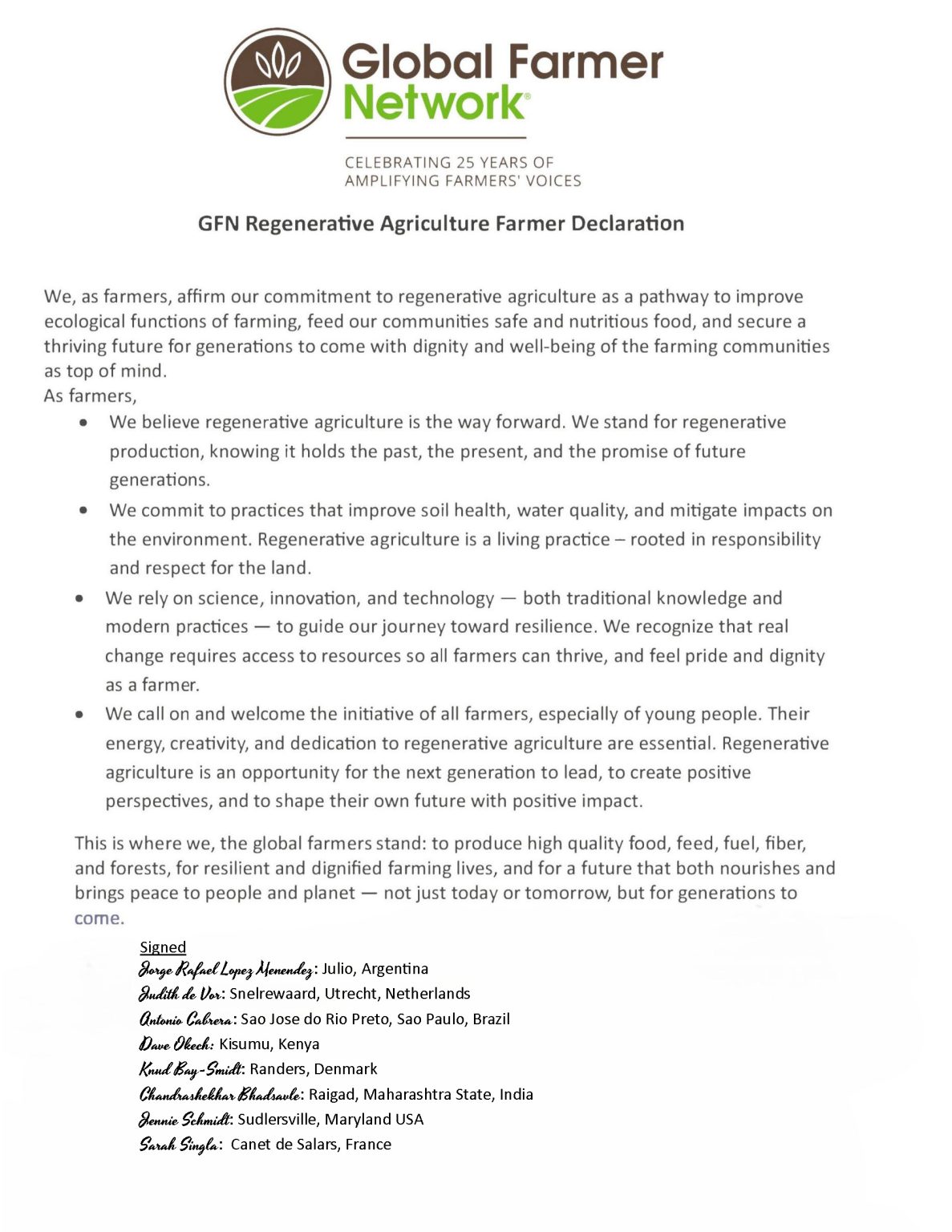 Global Farmer Network – The Global Farmer Networ amplifies the farmers ...